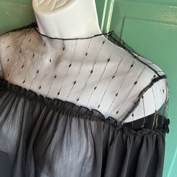 Forever 21 | Tops | Sheer Forever 2 Contemporary Top With Glitter And ...
